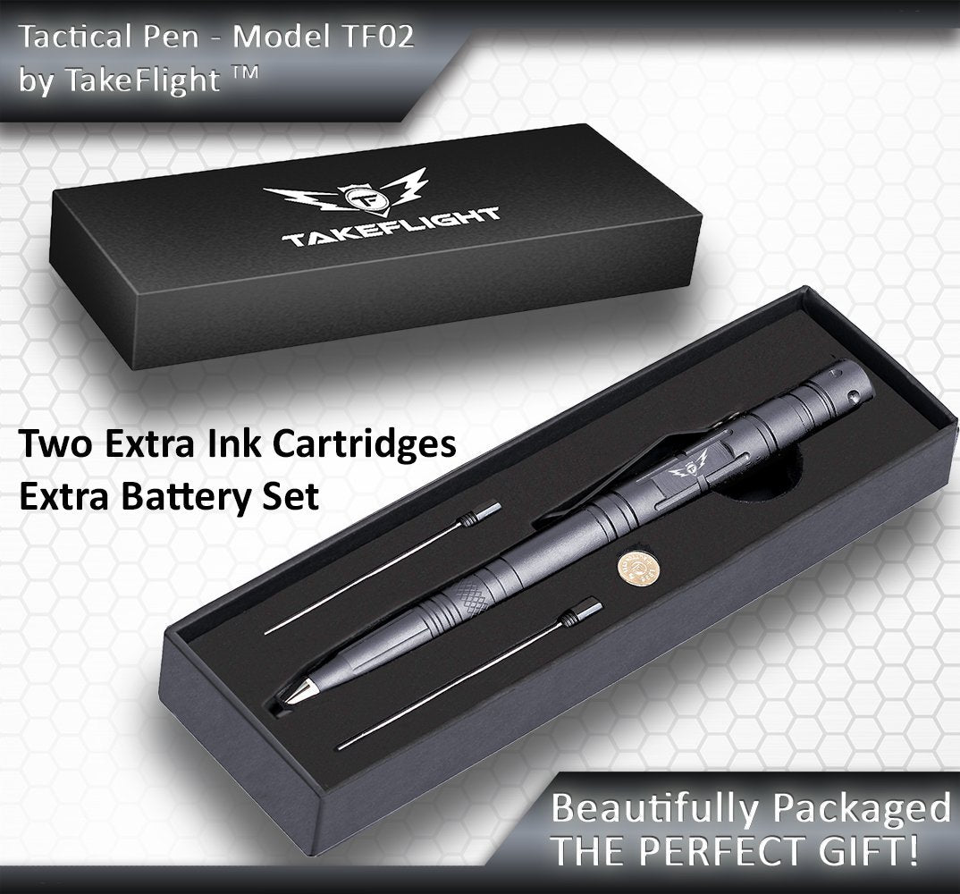 Tactical Pen for Self-Defense with LED Tactical Flashlight + Bottle Op ...